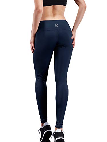 NELEUS 3 Pack Tummy Control High Waist Running Workout Leggings,9017,Black,Grey,Navy Blue,3XL