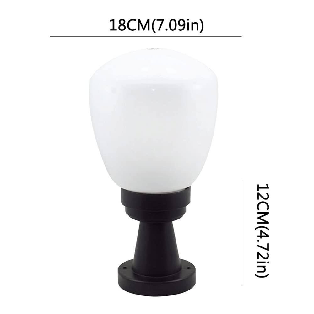WANQINV Simple Acrylic Pillar Lanterns Outdoor Waterproof Pillar Lights PS Plastic Material Post Light Villa Landscape Lantern Home Door Street Lamp Garden Decorative Column Lamps (White)