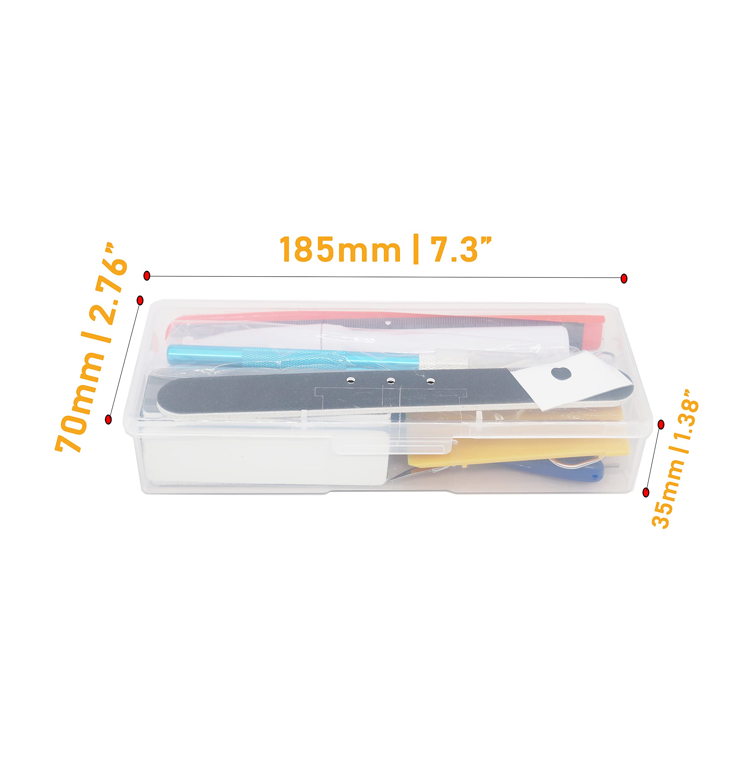 binifiMux 18pcs Crafts Basic Model Tool Kit, Hobby Building Tools Set with Hobby Clippers Model Tweezers for Plastic Model Car Dollhouse