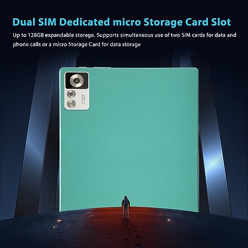 DAUZ 10.1 Inch Tablet, 8GB RAM 256GB ROM Multifunction 100‑240V 4G Network 10.1 Inch Tablet PC 16MP Rear Camera for Work for Entertainment (US Plug)