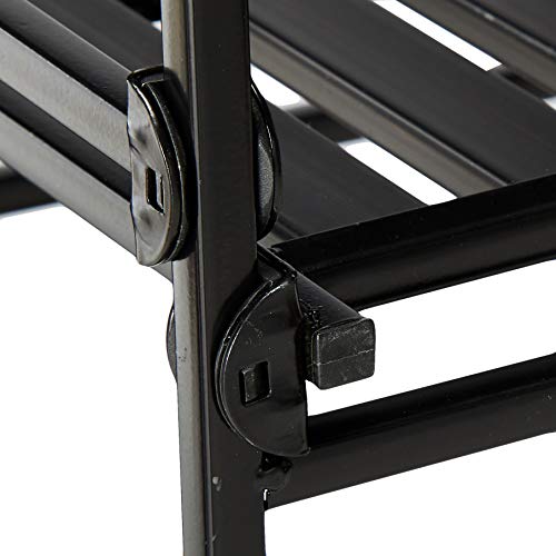 Organize It All 5 Tier Square Freestanding Shelf Unit for Bedroom, Bathroom, or Home Storage and Organization, in Espresso