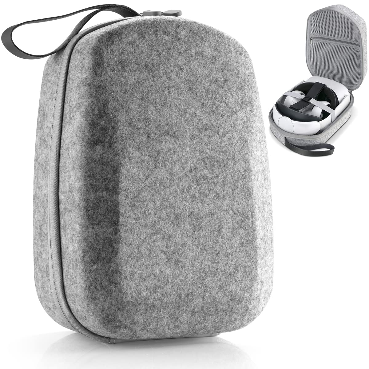 Carrying Case for Oculus Quest 2 - Lightweight & Portable Protection Hard Travel Case for Quest 2 VR Gaming Headset, Touch Controller and Official Elite Strap