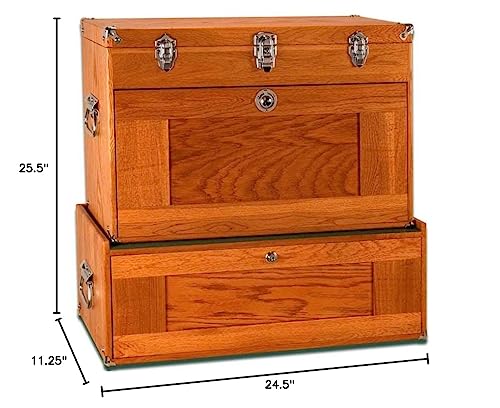 Gerstner International GI-T24/M24 Red Oak Chest and Mid-Base Set