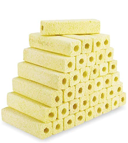 hygger 6.2-Inch Long Aquarium Bio Media Ceramic Filter Media Blocks for Sump Tank Pond Saltwater Aquarium Fish Tank Biological Media (7.9 lbs,40-Pack)