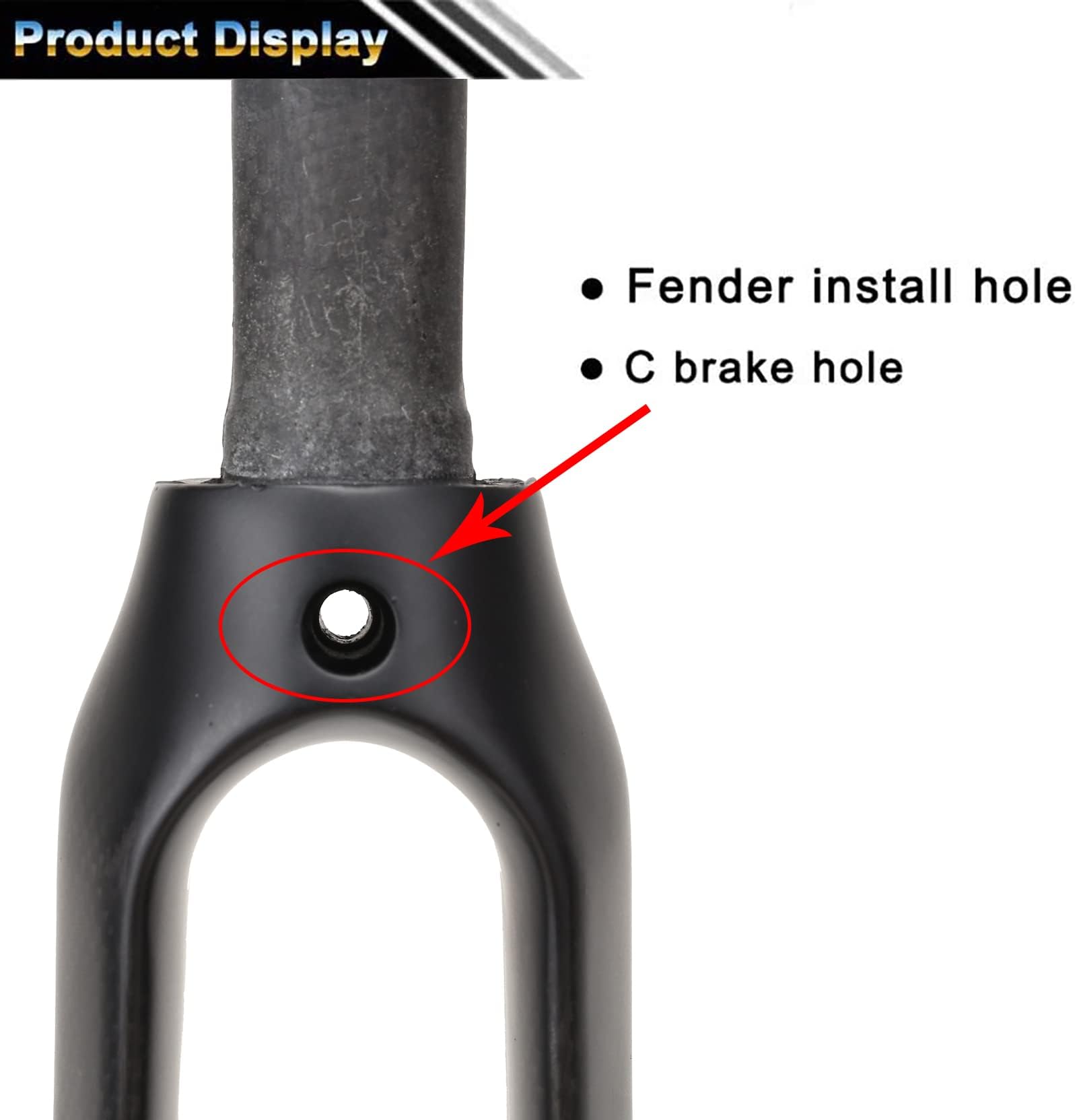 BUCKLOS 28.6mm 700C Full Carbon Fiber Road Bike Rigid Fork, C-Type Clamp Brake, 1-1/8 Threadless Straight Tube Superlight 3K T800 Bicycle Front Fork