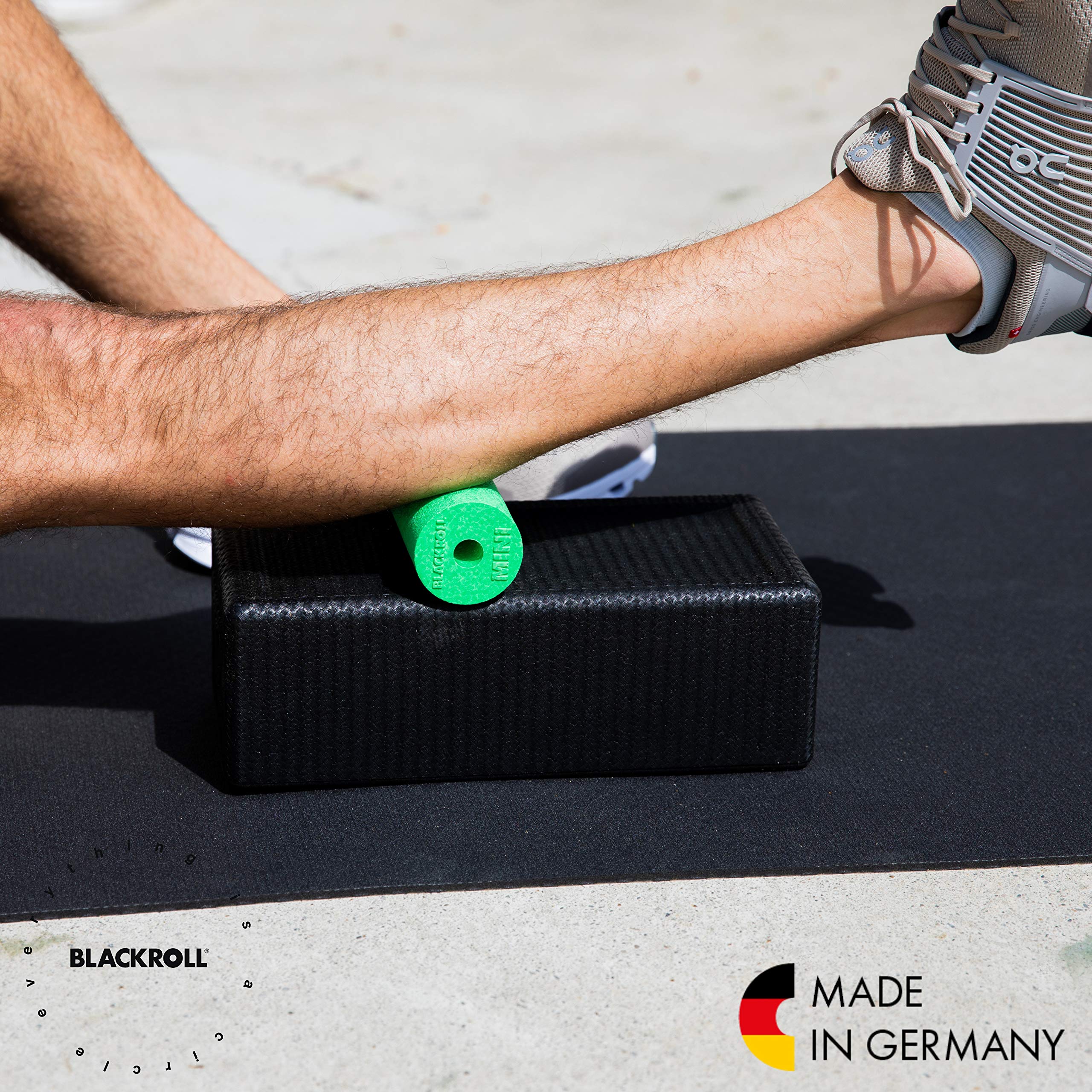 BLACKROLL - Mini Foam Roller, Massage Tool for Feet, Hands, and Arms, Ideal for Travel Size and Targeted Myofascial Release, for Exercise, Massage, and Muscle Recovery, 6" x 2", Black