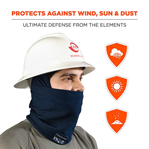 Ergodyne Chill-Its 6486 Fire Resistant Headband, Multifunctional Headwear, Moisture-Wicking, Navy, 10 x 8 x 0.5 Inch