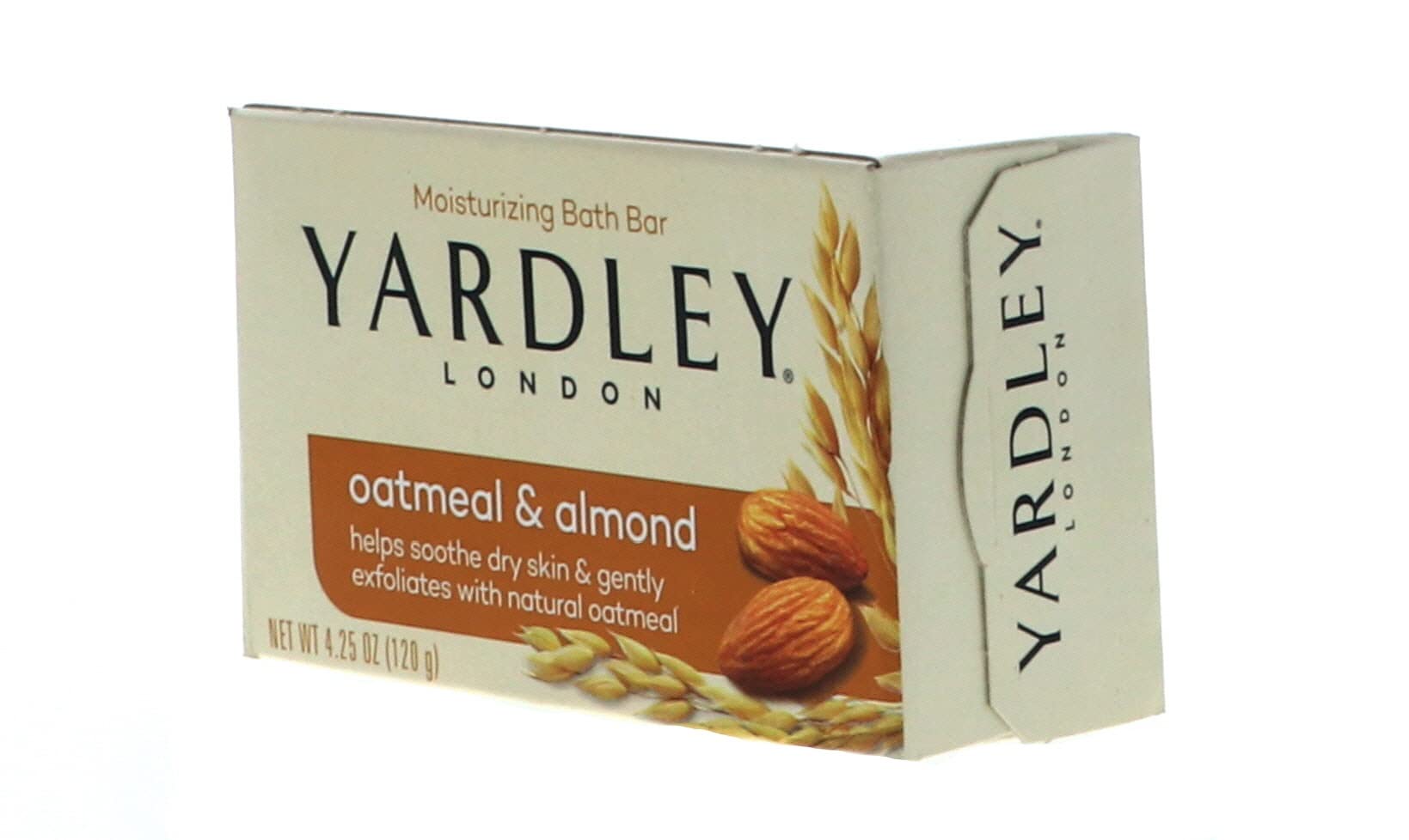 Yardley of London Naturally Moisturizing Bar Soap Oatmeal & Almond 3+1 Free