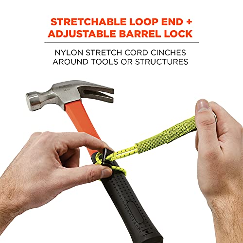 Ergodyne Squids 3703 Tool Tail Attachment with Loop End, Standard Length, 15 Pounds,Lime