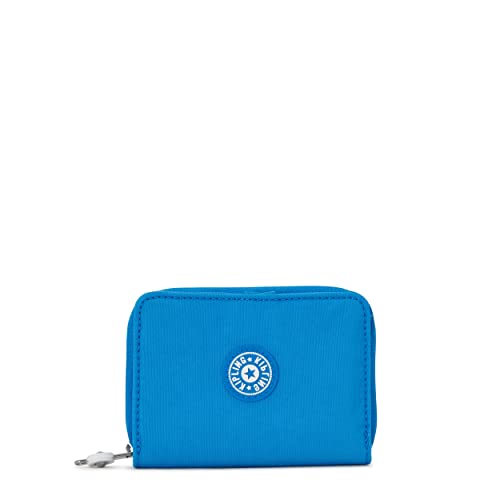 Kipling Women's Money Love, RFID Anti-Hacker Technology, Polyester Zip Closure Wallet, Eager Blue