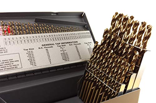 Drill Hog 115 Pc Drill Bit Set Cobalt M42 Fractional Letter Number