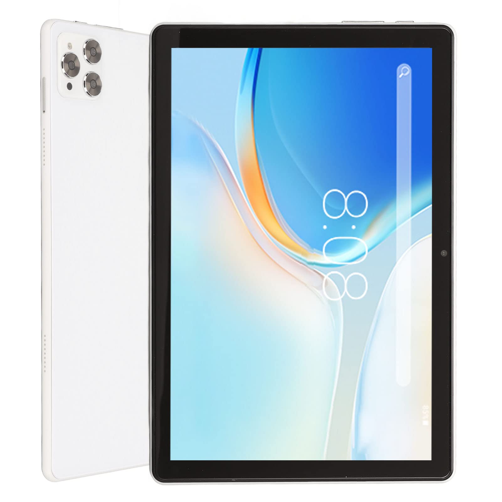 DAUZ HD Tablet, IPS Screen 100-240V Octa Core Processor Night Reading Mode 10 Inch Tablet for Android 11 for Study (White)