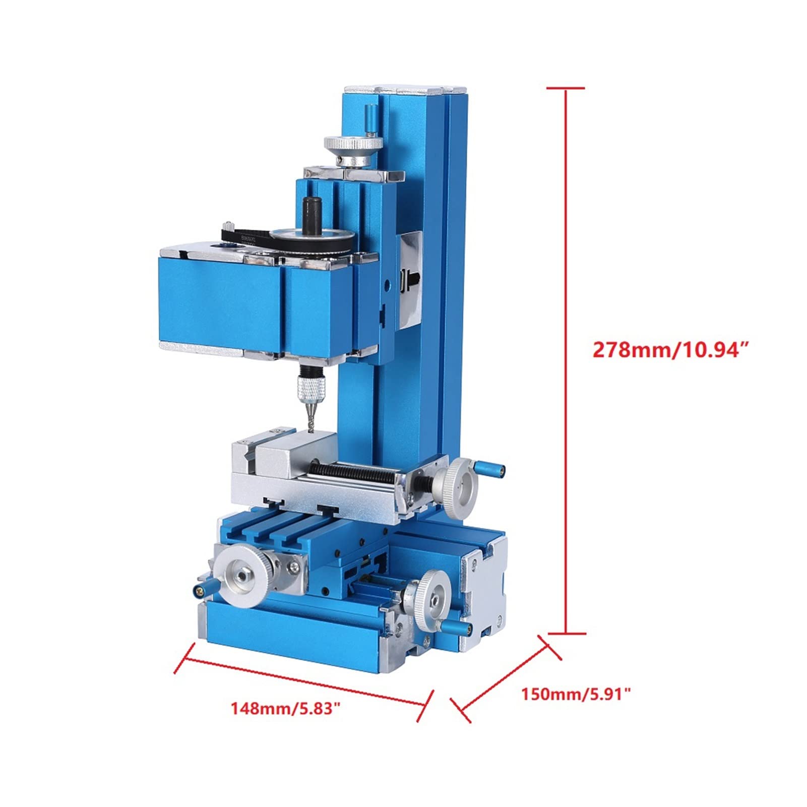 YXYX Mechanical Lathe Mini Metal Lathe DIY Miniature Milling Machine Miller 100-240V Woodworking Metal Aluminum Processing Tool Mini Milling Machine Mini Precision Lathe