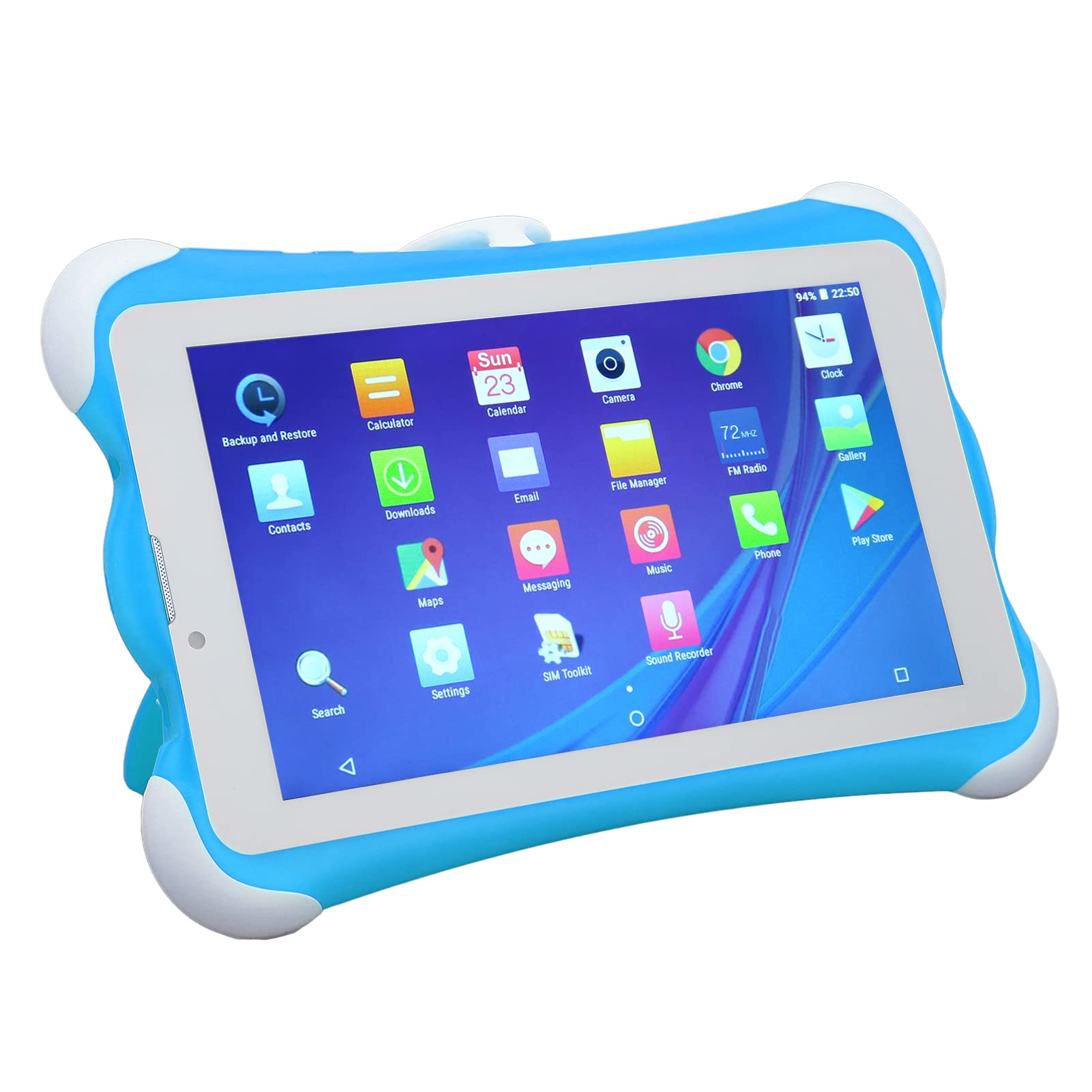 DAUZ Kids Tablet, 3GB RAM 32GB ROM Blue Children Tablet Animation for Games (US Plug)