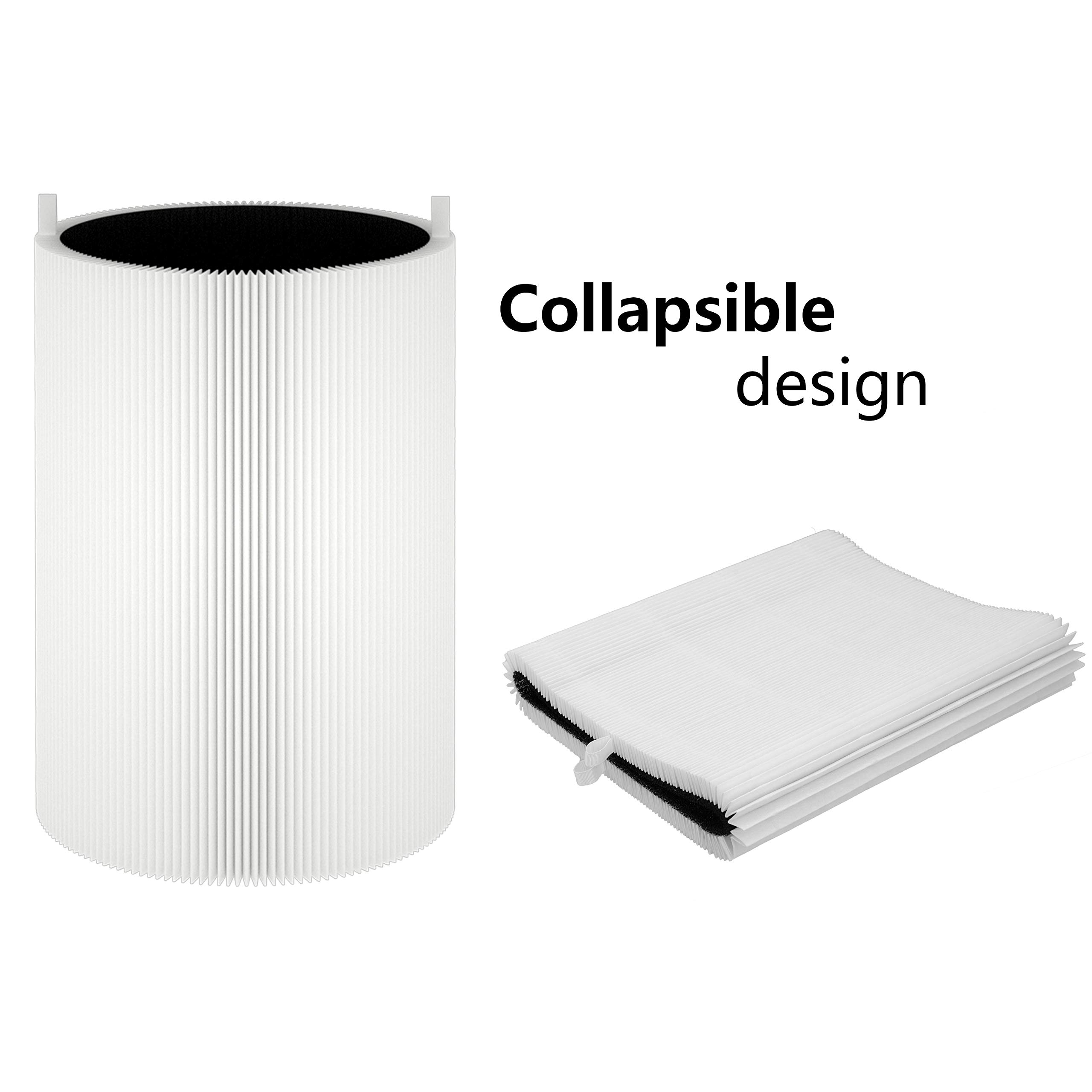 Blue Pure 411 Replacement Filter Compatible with Blueair Blue Pure 411, 411+, 411 Auto and Mini Air Purifiers, Particle and Activated Carbon, 2-Pack
