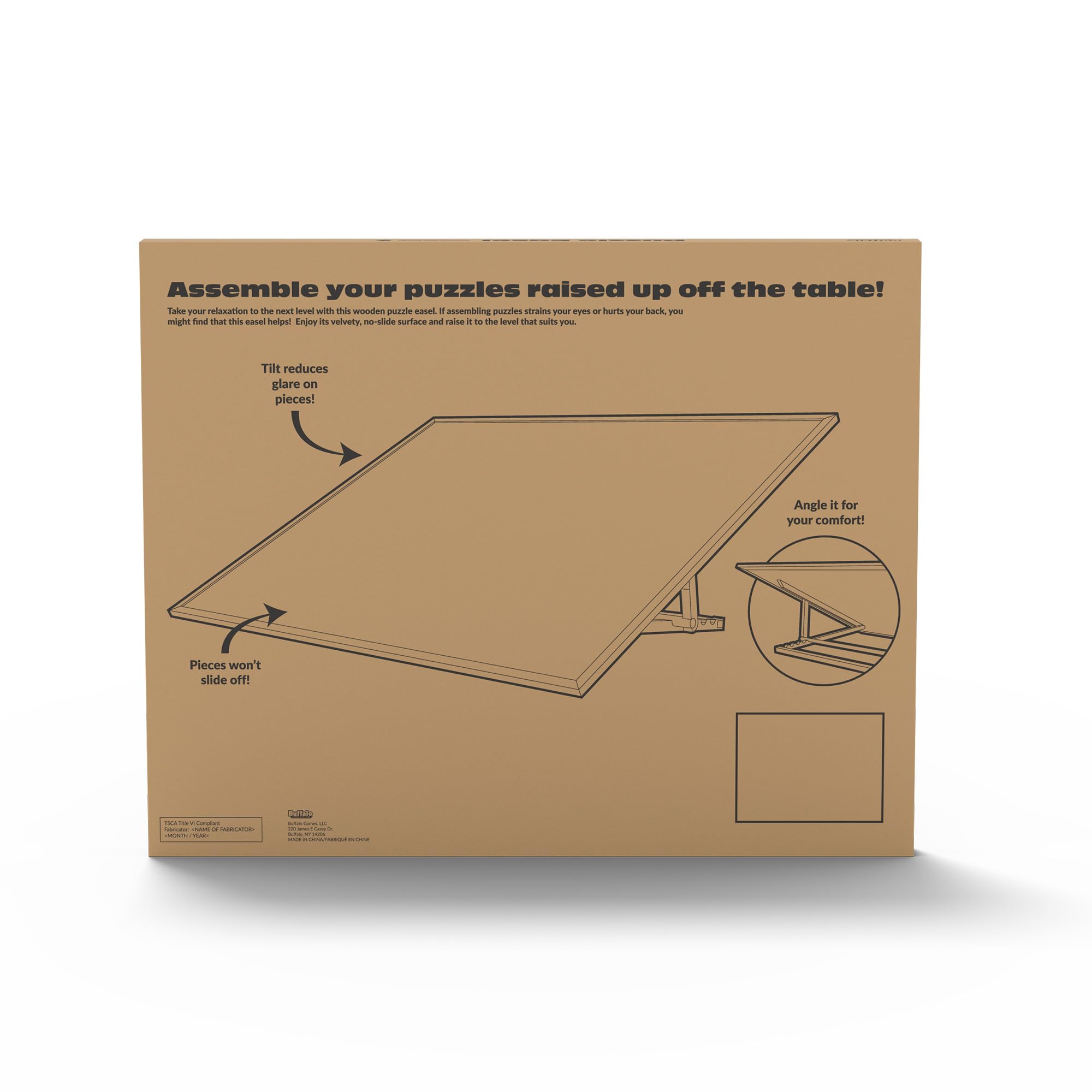 Buffalo Games - Fully Assembled Puzzle Easel - Jigsaw Puzzle Accessory - Mat Surface Puzzle Area - Adult Puzzles up to 2000 PC