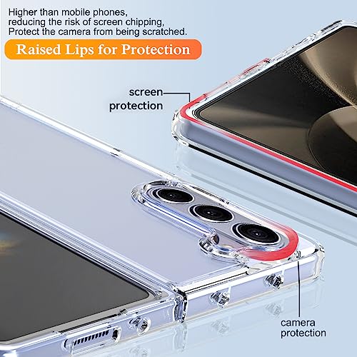 Osophter for Samsung Galaxy Z-Fold-5 Case: Clear Transparent Unisex Anti-Yellow Shockproof Protective Cell Phone Cover(HD-Clear)