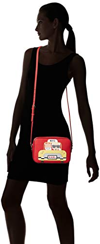 Karl Lagerfeld Paris womens Maybelle Camera Crossbody Bag Cross Body, Crimson Combo, One Size US