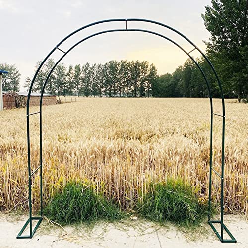 Garden Arch Simple Climbing Plants Rose Arch,Weatherproof Galvanized Pergola Arbor Trellis,for Outdoor Terrace/Garden Decoration Rose Trellis (Color : Dark Green, Size : 300x220x25cm)