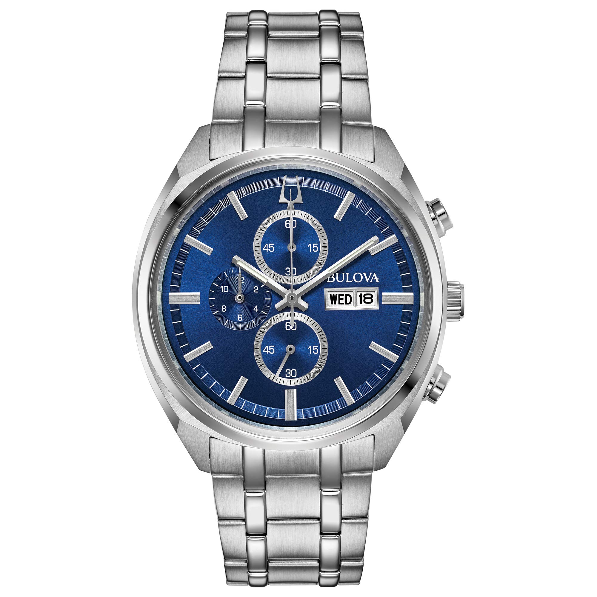 Bulova Classic Chronograph Mens Stainless Steel , Silver-Tone (Model: 96C136)