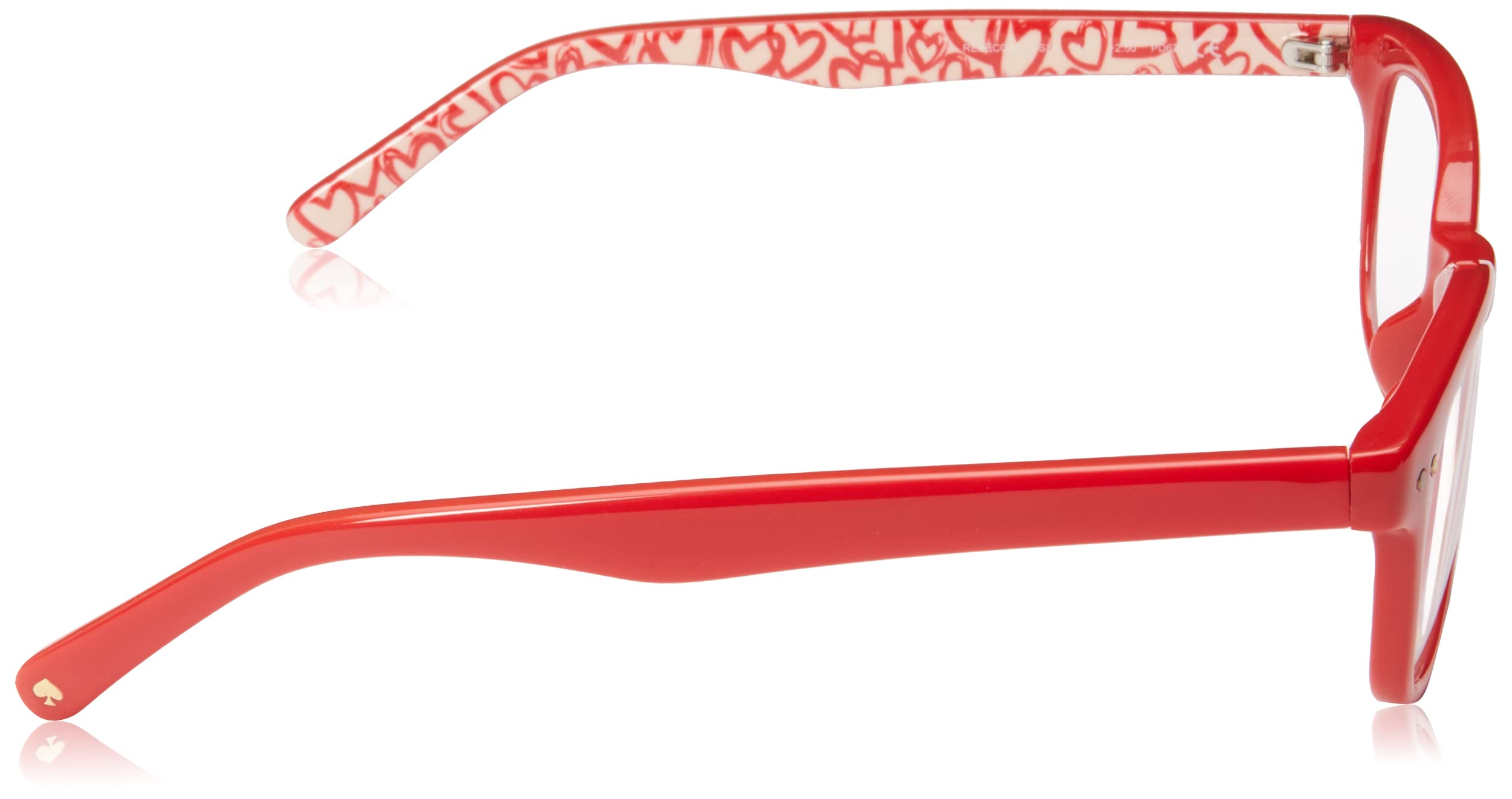 Kate Spade New York Women's Rebecca2 Rectangular Reading Sunglasses, RED LMBRJ, 49 mm + 2.5