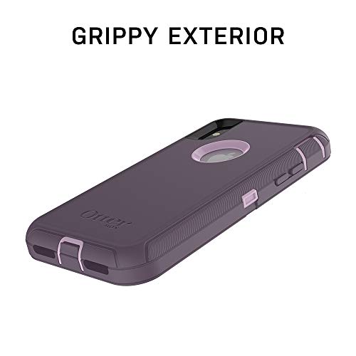 OtterBox iPhone Xs AND iPhone X Defender Series Case - BLACK, rugged & durable, with port protection, includes holster clip kickstand
