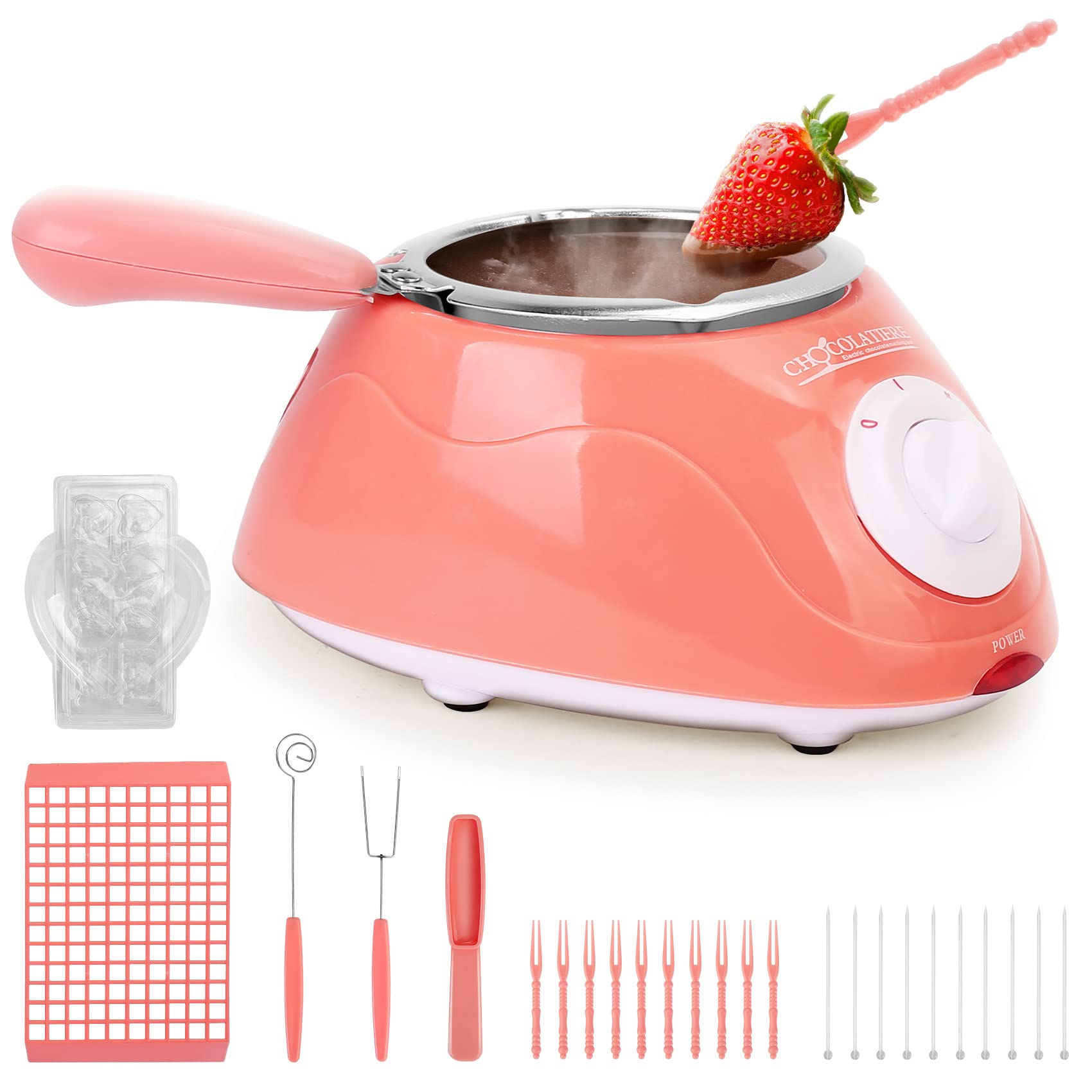 Chocolate Melting Pot, Electric Chocolate Melter Warmer Fondue Fountain Melting Pot Kit for Melting Chocolate, Candy, Milk, Butter, Cheese