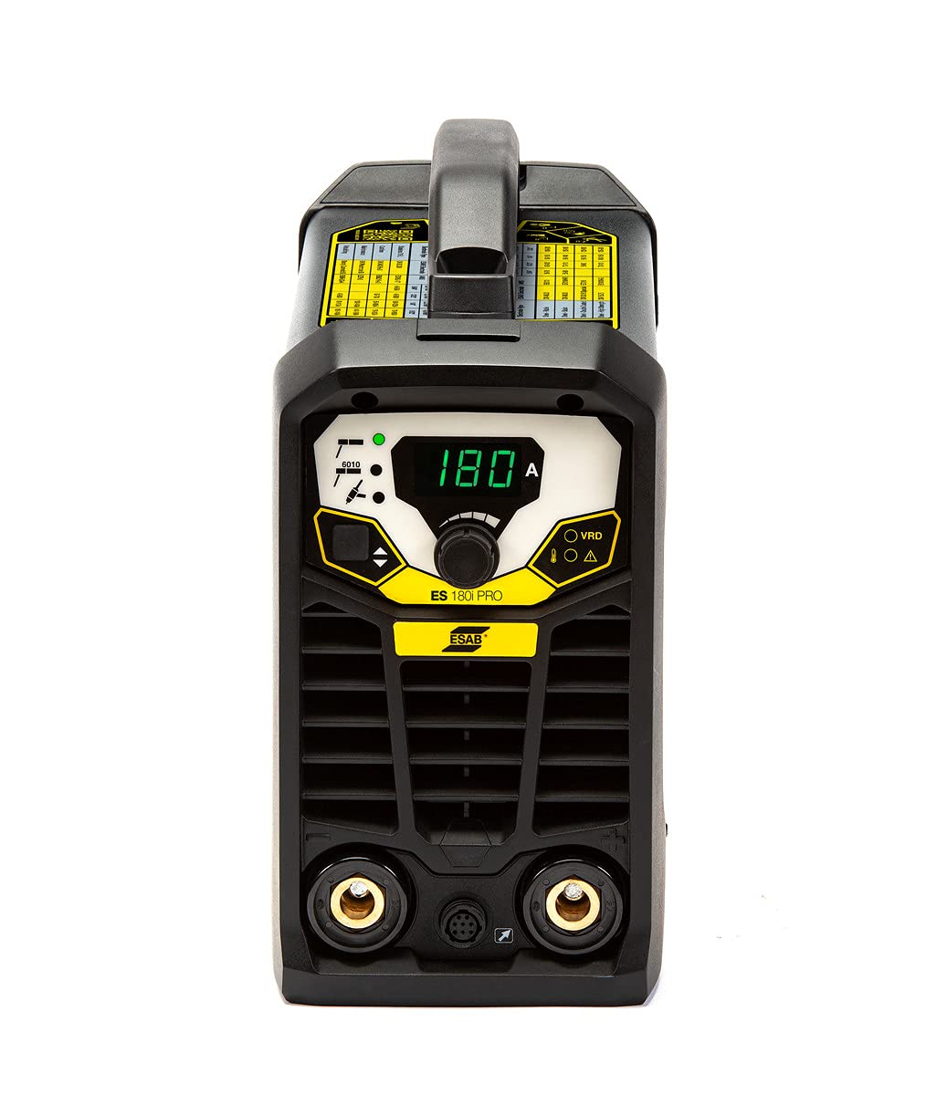 ESAB 0700500070 MINIARC Rogue ES 180i Stick Welding System, Dual Voltage Input, Adjustable Hot Start/Arc Force, Stick 6010 Mode, Power Factor Control, Electrodes up to 5/32", IP23S Designed
