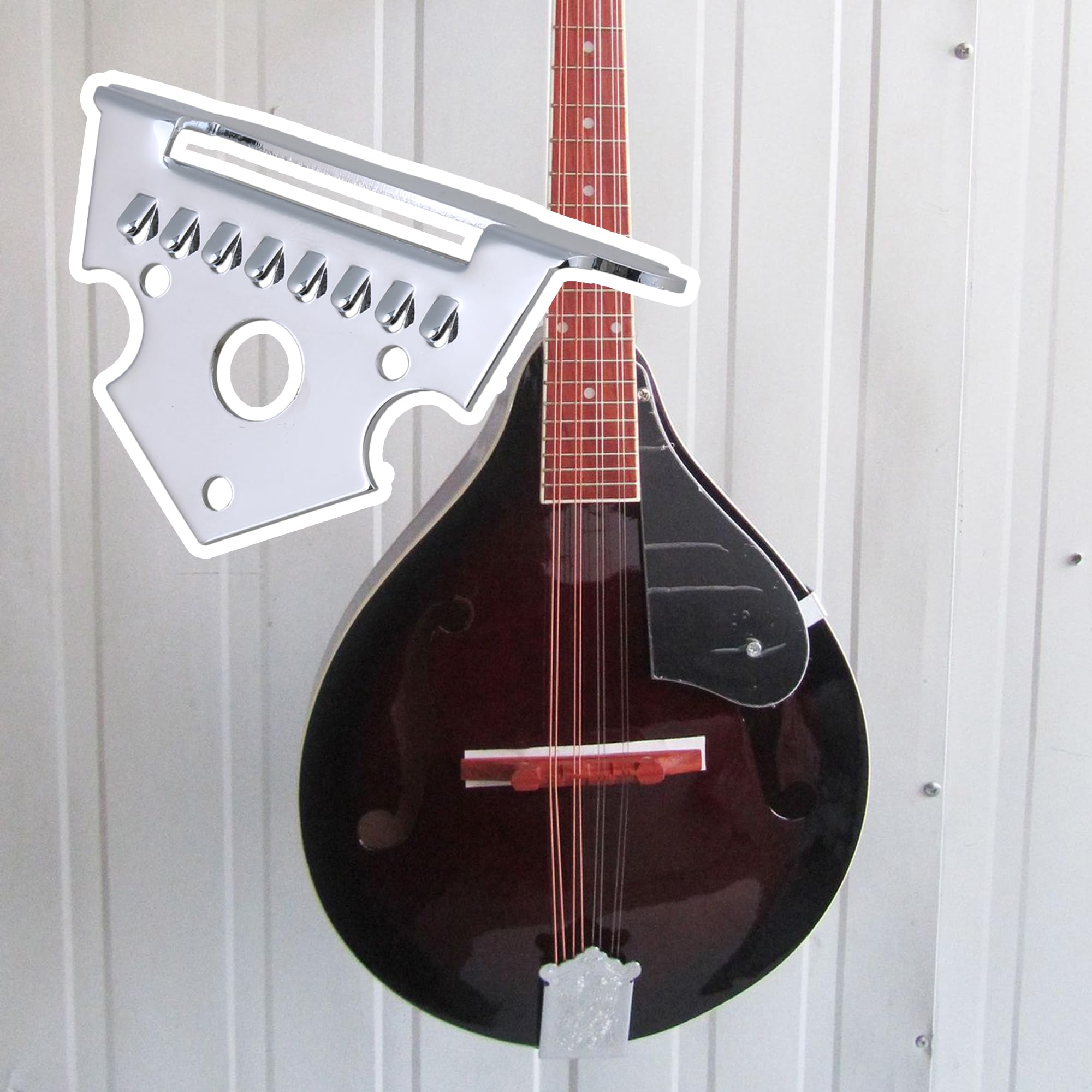 Bstinay Eight-string Metal Triangle Mandolin Tailpiece Parts for Electric Guitar Sliver