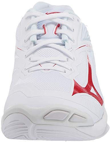 Mizuno Wave Lightning Z6 Womens Volleyball Shoe, White-red, 13