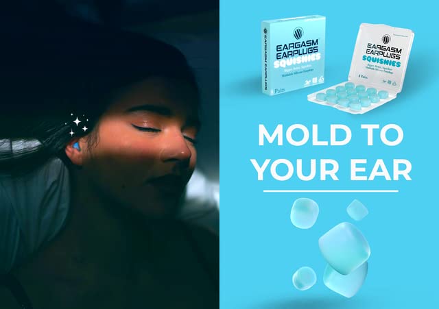 Eargasm Squishies - Moldable Silicone Earplugs for Sleep - Noise Reduction - Noise Cancelling