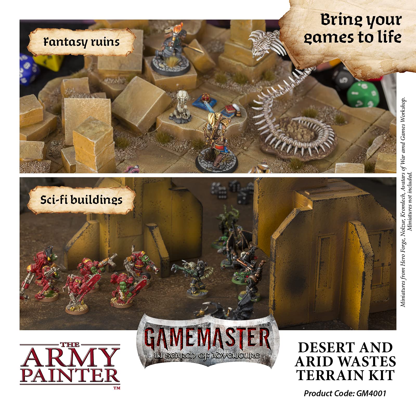 The Army Painter Dungeons and Dragons Starter Terrain Paint Set with 5 Terrain Paints, 1 Spray, Basing Materials - Gamemaster (Dungeons & Caverns Terrain Paint Starter Set)