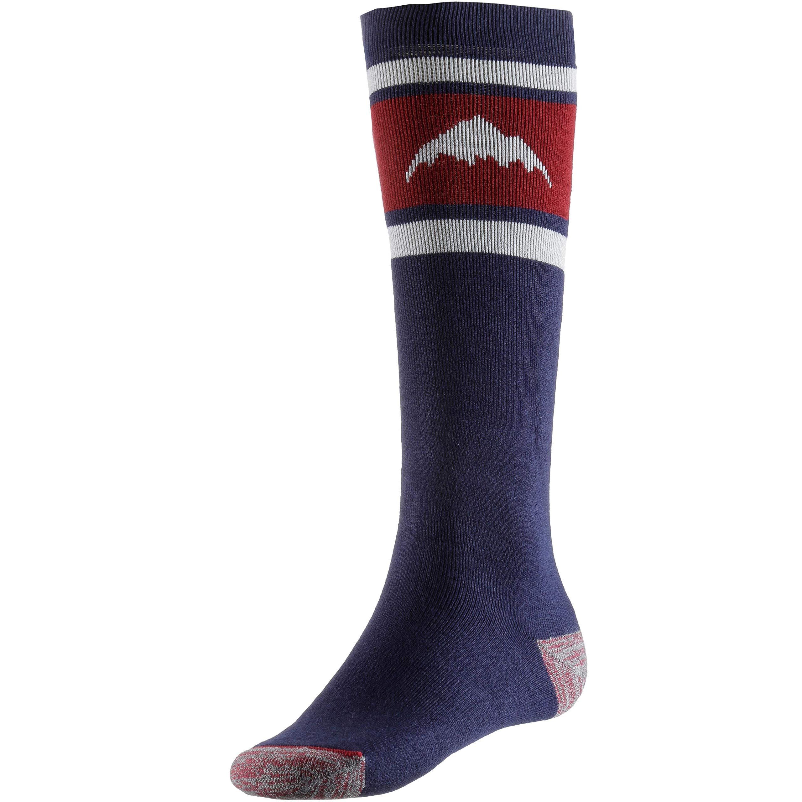 Burton Men's Weekend Midweight Snowboard Socks 2 Pack (Mood Indigo, Medium (7.5-10))