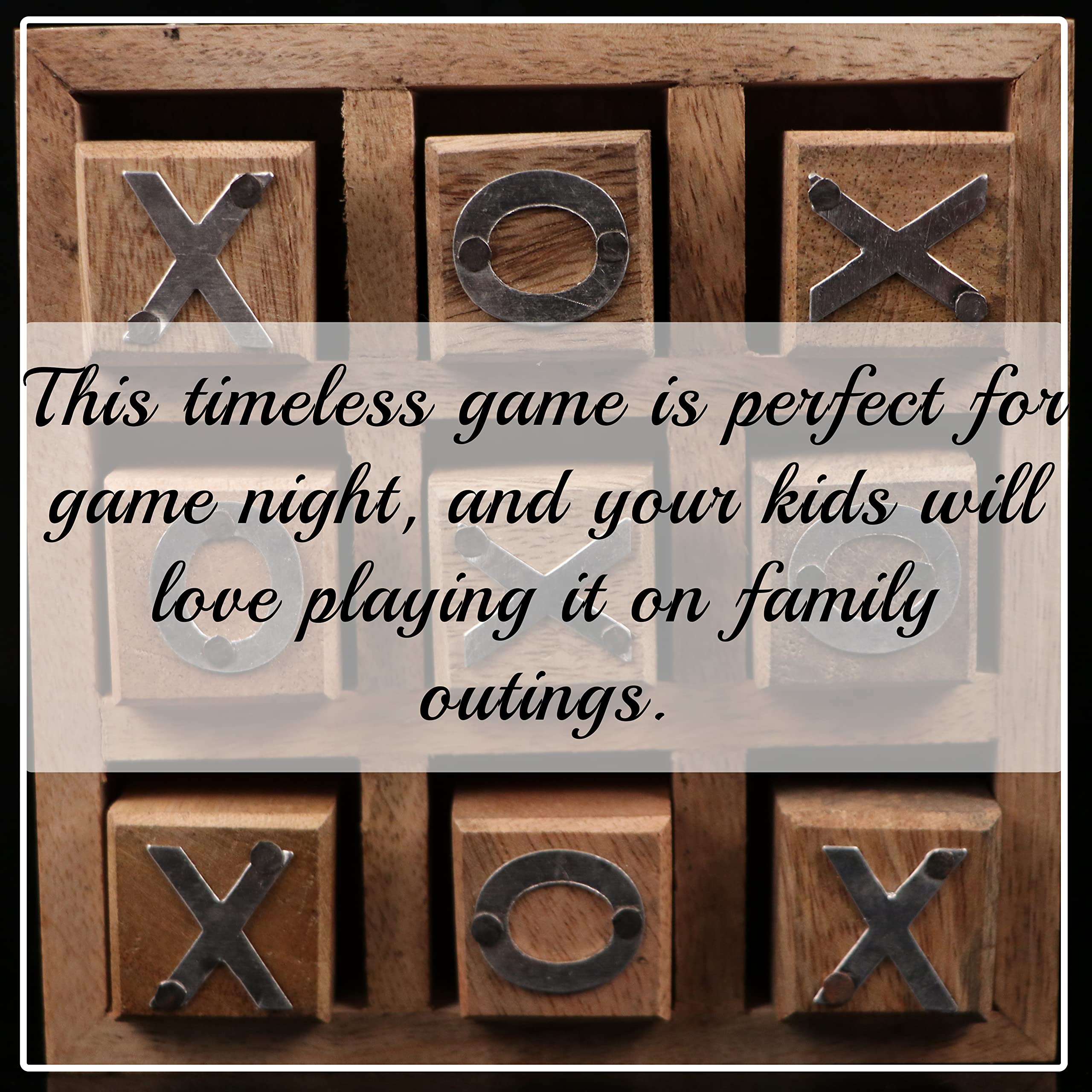 Cosynee Handmade Wooden Tic Tac Toe Game Traveling Board Game Great Gifts for All Occasions