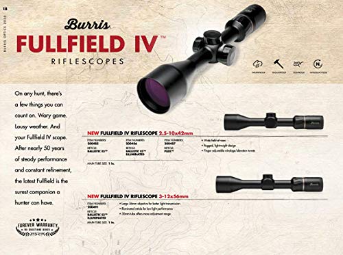 Burris Fullfield IV 2.5-10x42mm Hunting Rifle Scope, Illuminated Ballistic E3 Reticle