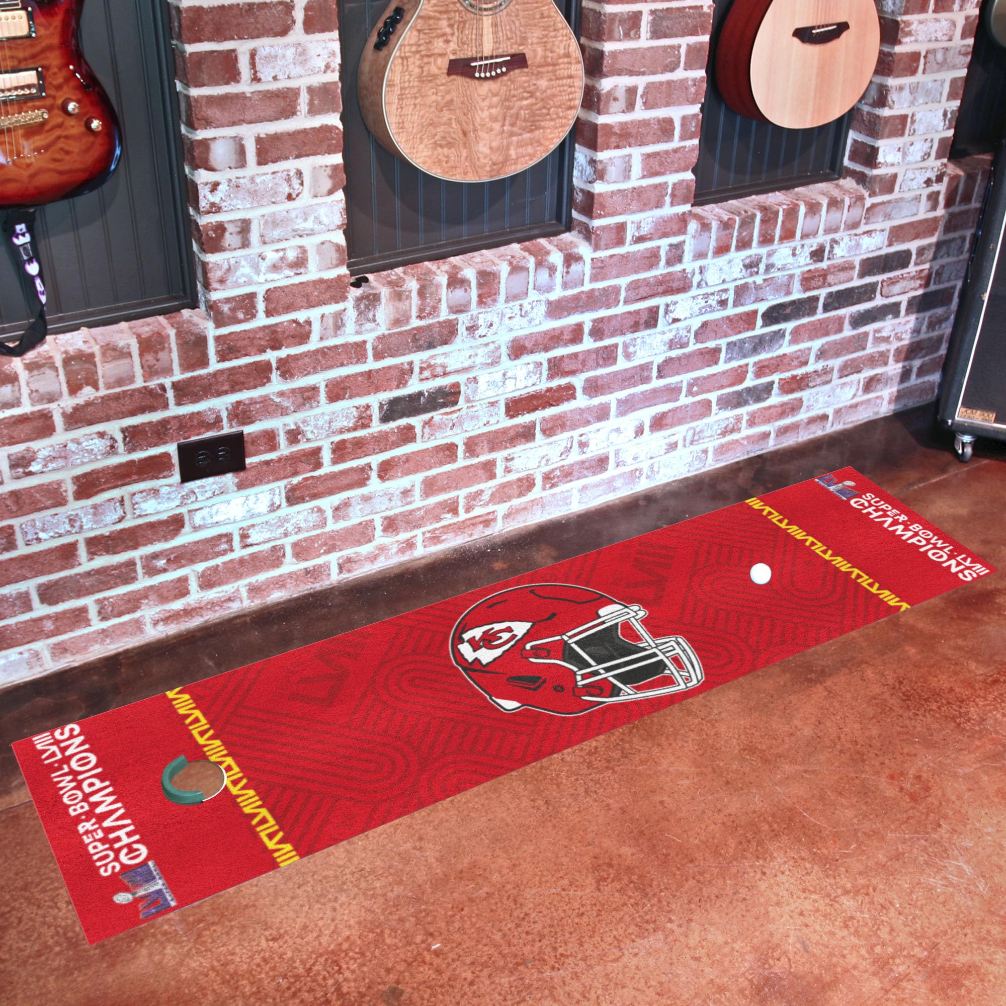 FANMATS NFL - Kansas City Chiefs Super Bowl LVIII Red Putting Green Mat - 1.5ft. x 6ft.