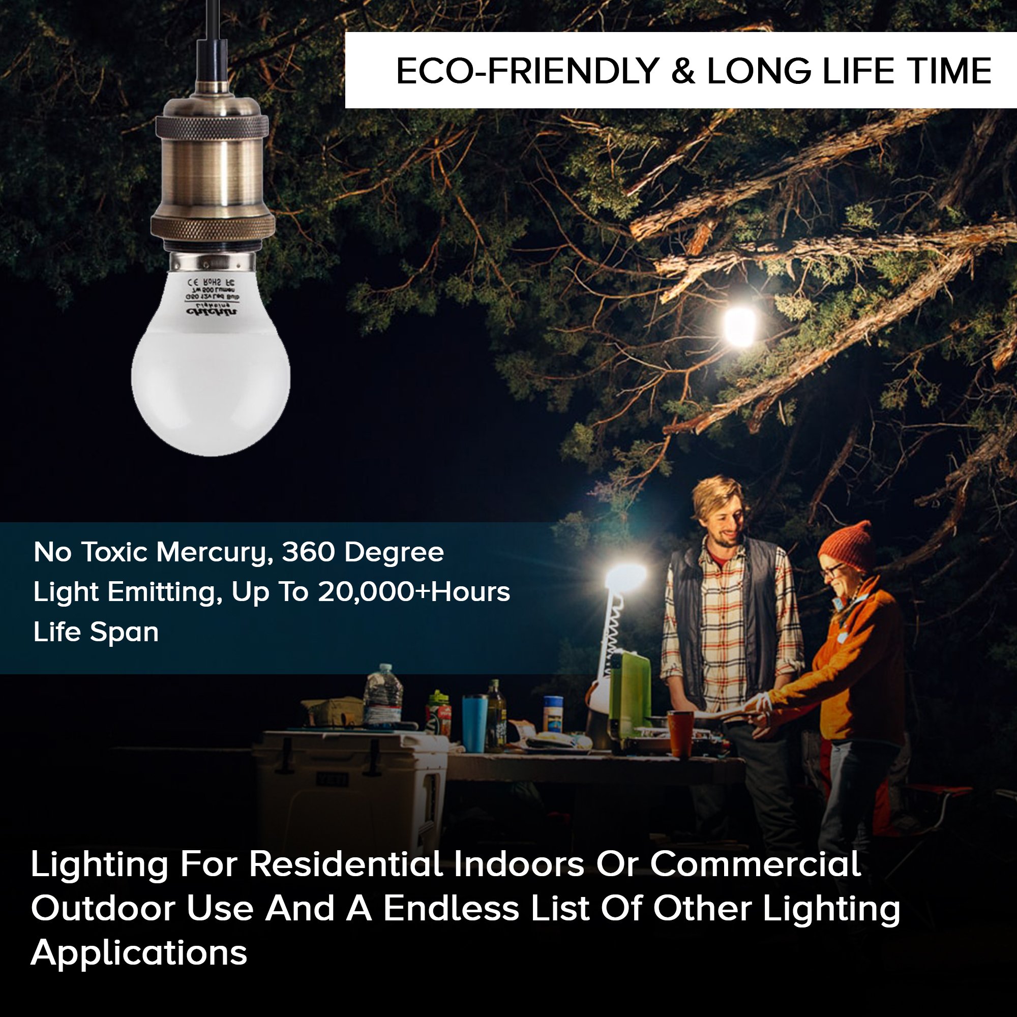 ChiChinLighting 12volt LED Bulb E26 E27 Standard Base 12vac 12vdc Off Grid Cabin RV Camper Trailer Solar Systems Warm White 2700k