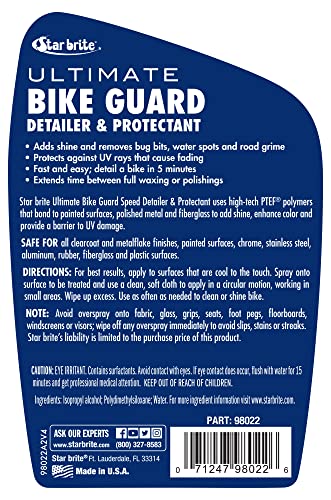 STAR BRITE Ultimate Bike Guard - Motorcycle Detailer & Protectant Spray - Remove Road Grime, Add Shine & Protect in 5 Minutes (098022)