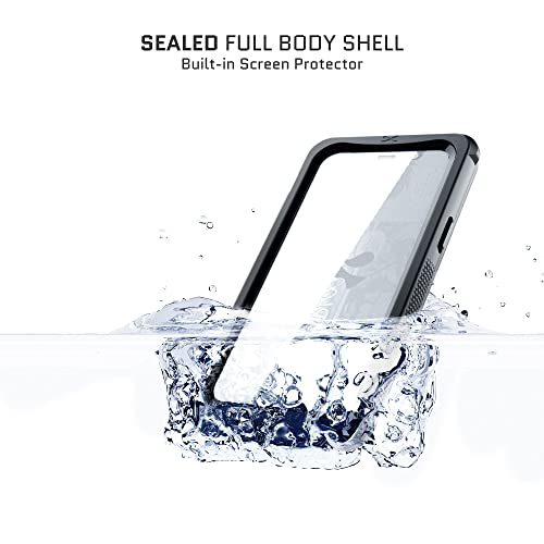 Ghostek NAUTICAL iPhone 13 mini Case Waterproof with Screen Protector, Belt Clip Holster, and MagSafe Magnet Built-in Protective Full Body Cover Designed for 2021 Apple iPhone13mini (5.4 inch) (Black)