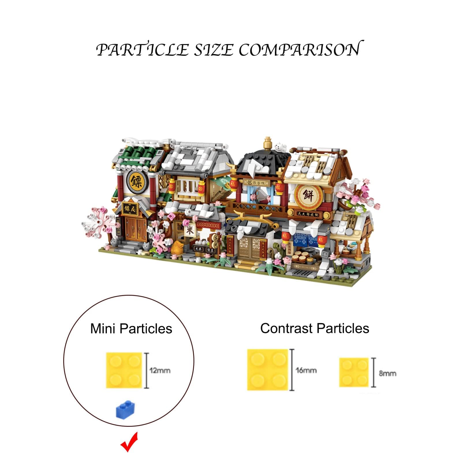 Seyaom Chinese Street View Shop Bricks, Mini DIY Building Blocks Model MOC Construction Toy NOT Compatible with Lego (Hostel)