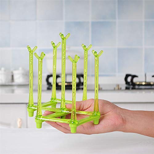 STRAW Kitchen Cup Dry Rack Sink Holder Dish Plate Organizer Drainer Kitchen Storage Plastic Plate Glass Cups Stand Display Holder (Color : B)