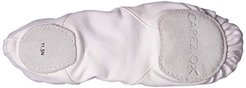 Capezio Women's Ballet Flat, White, 6.5 UK