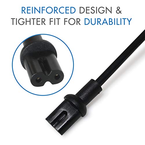 Vebner 3-Foot Power Cord Compatible with Sonos Five, Sonos Play 5, Sonos Beam, Sonos Arc, Sonos Amp, Sonos Playbase, Sonos Sub Gen 3 and Sonos Sub Mini - 2-Pack (Black)
