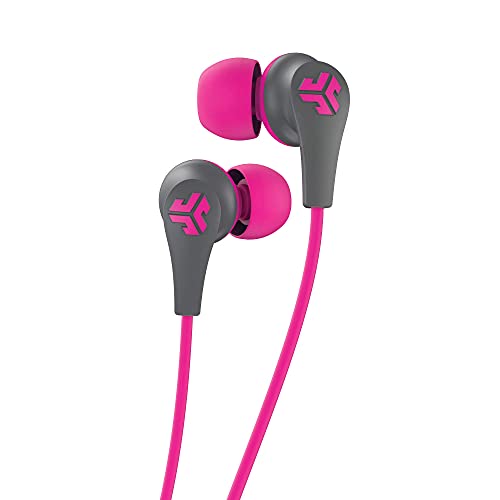 JLab JBuds Pro Wireless Signature Earbuds, Graphite/Pink, Titanium 10mm Drivers, 10-Hour Battery Life, Music Controls, Noise Isolation, Bluetooth 4.1 Extra Gel Tips and Cush Fins