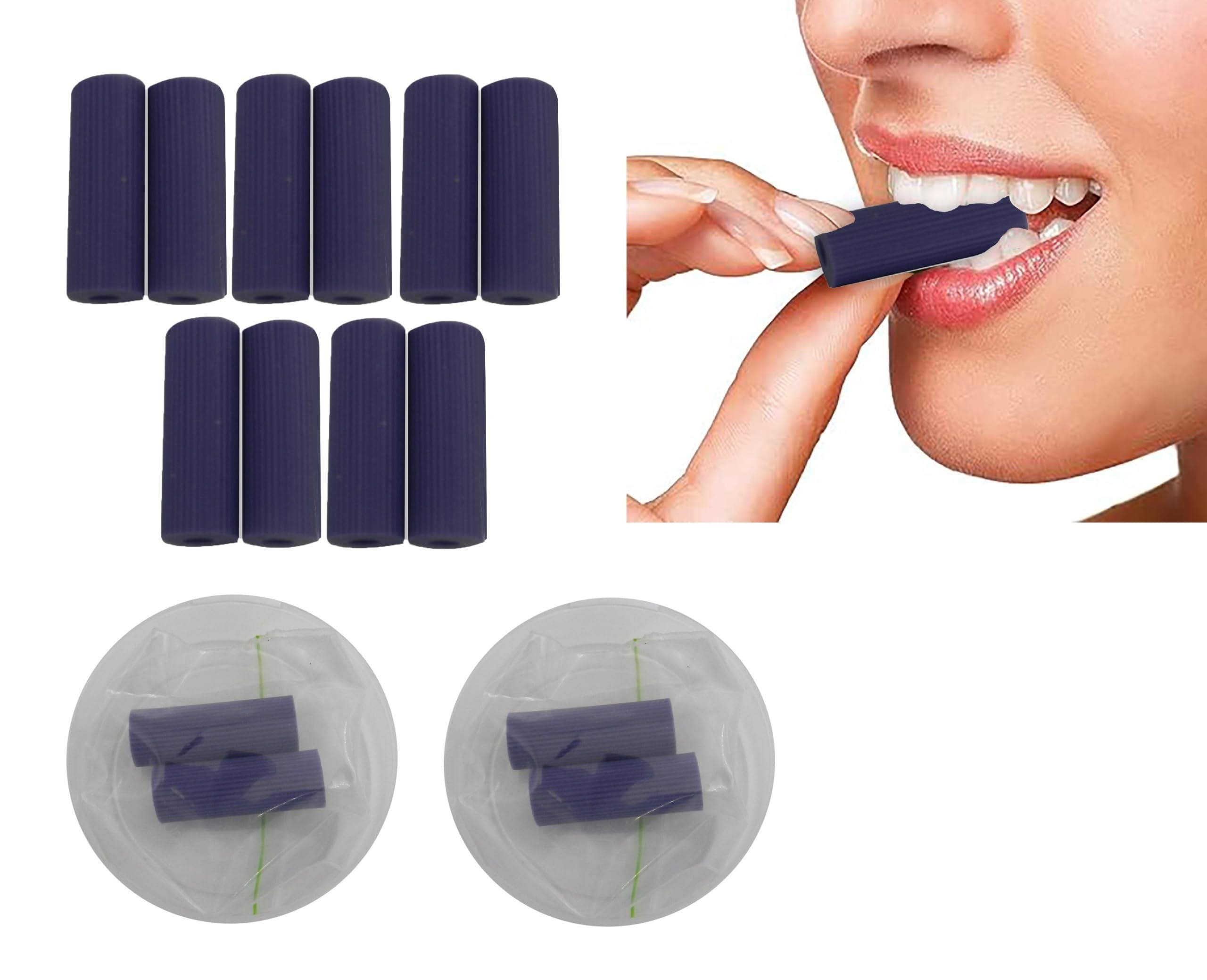 Dentosmile Chewies Seater for Invisalign Aligner Chompers Trays in Purple Colour with Carry Case