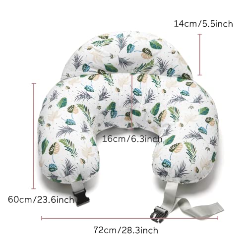 Momcozy Nursing Pillow Grey and Replacement Pillowcase, Original Plus Size Breastfeeding Pillows for More Support for Mom and Baby, with Adjustable Waist Strap