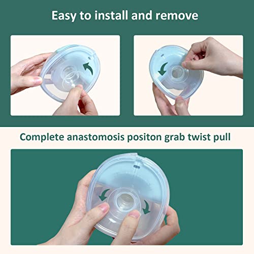 MomMed Flange Inserts 19mm for MomMed/Momcozy/Tsrete 24mm Breast Shields/Flange, 19mm Flange to Reduce 24mm Nipple Tunnel Down to 19 mm, 2Pack