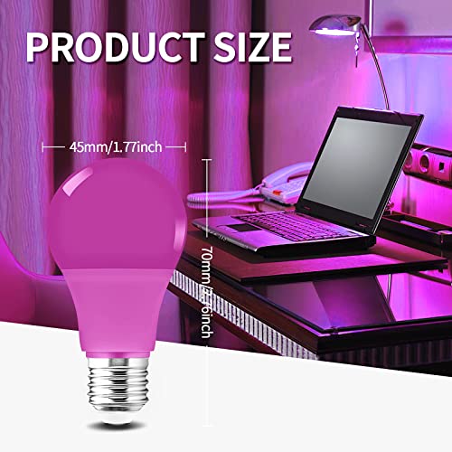 Blue Light Bulb 9W (60W Equivalent) E26 Base, LED Colored Light Bulbs for Halloween Christmas Party Holiday Lighting 2-Pack