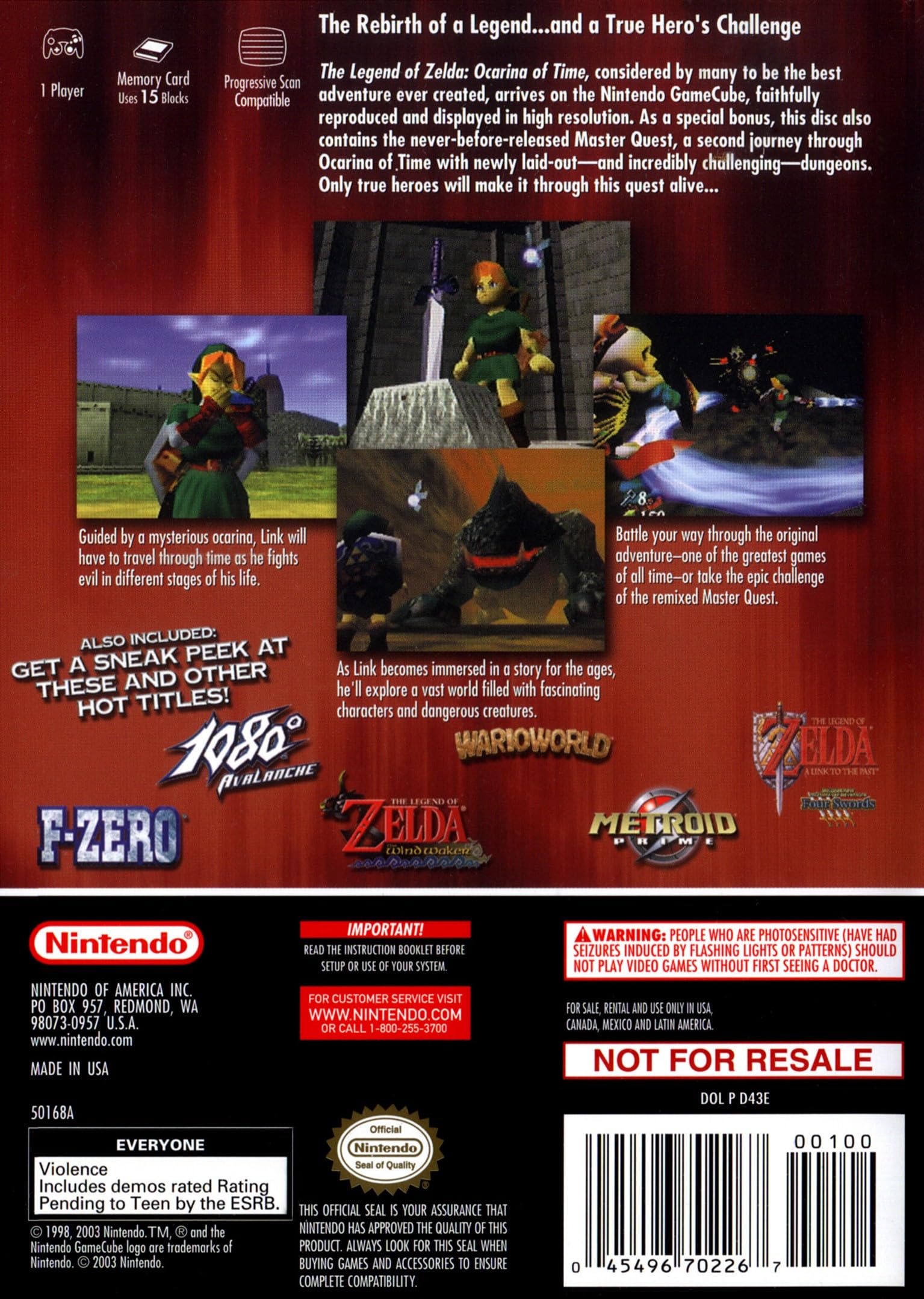 The Legend of Zelda: Ocarina of Time (w/ Master Quest) (Renewed)