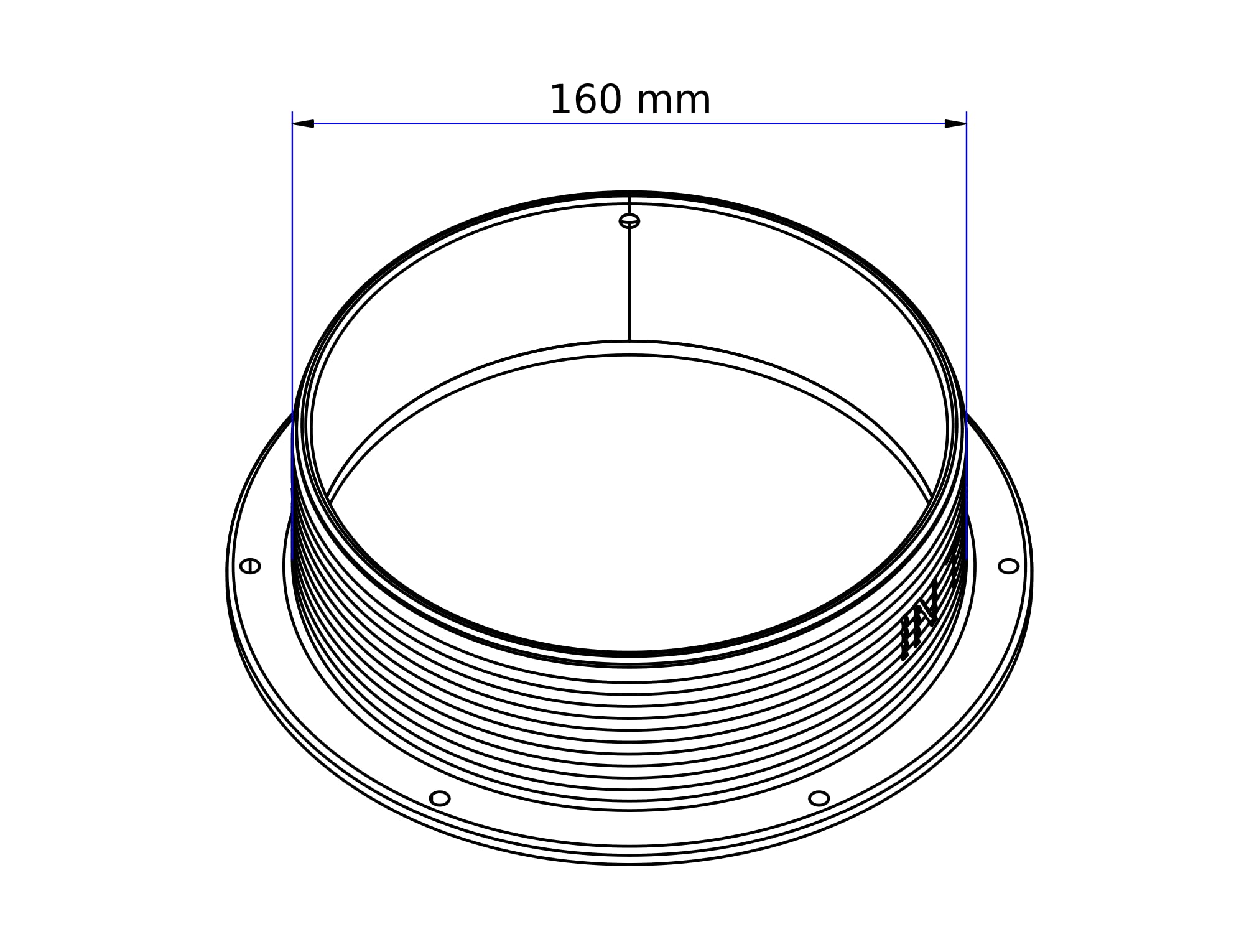 intulon 6-inch Tube Portable AC Air Conditioner/Fan Exhaust Plastic Hose Flange Wall Mount - Counter-Clockwise thread 6CCWMOUNT,Off White